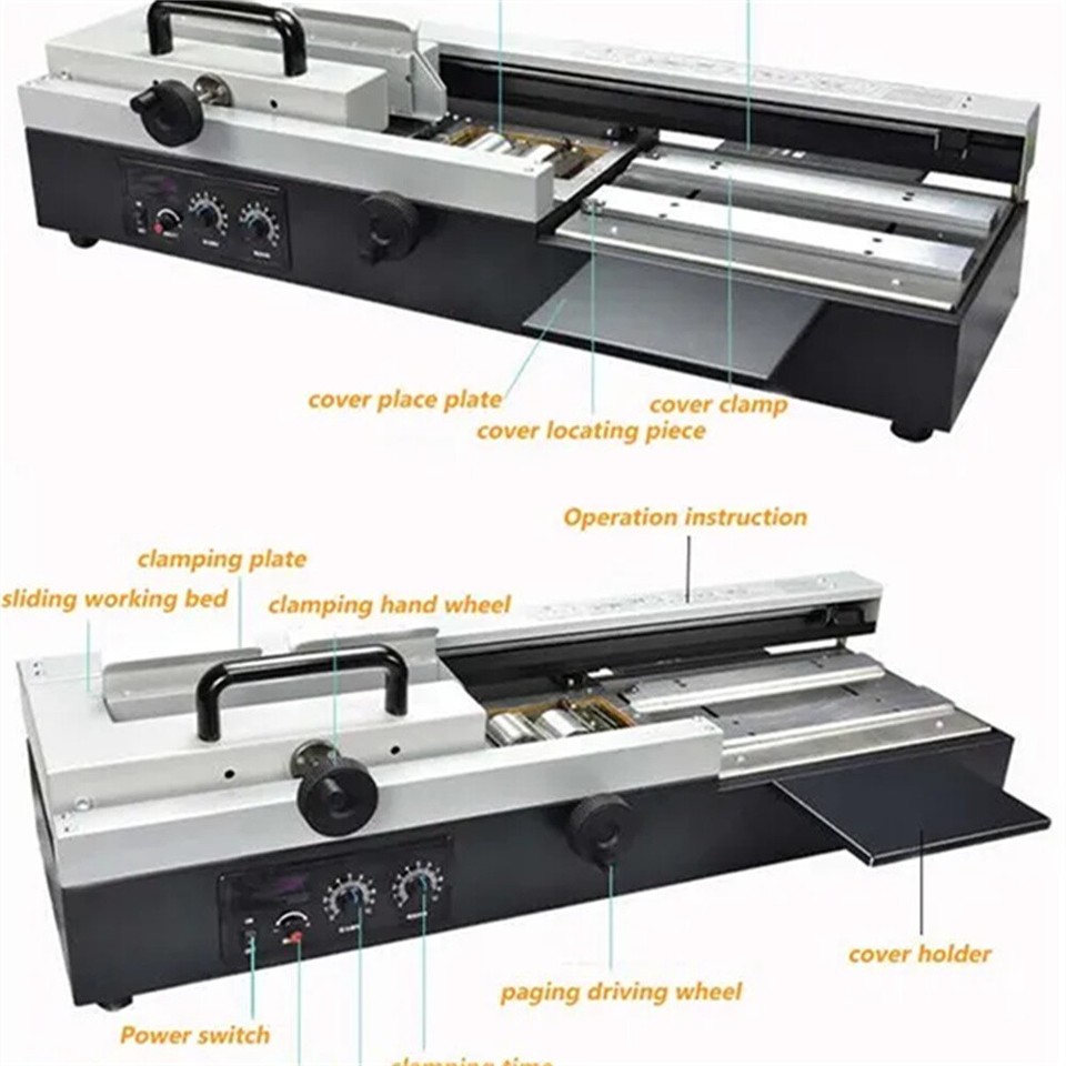 Digital 320mm Desktop Perfect Binding Machine Book Binder Semi ...