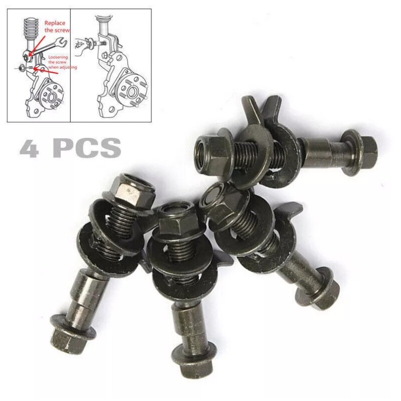 4Pcs 14mm/0.55" Car Four Wheel Alignment Cam Bolts Adjustable Camber ...