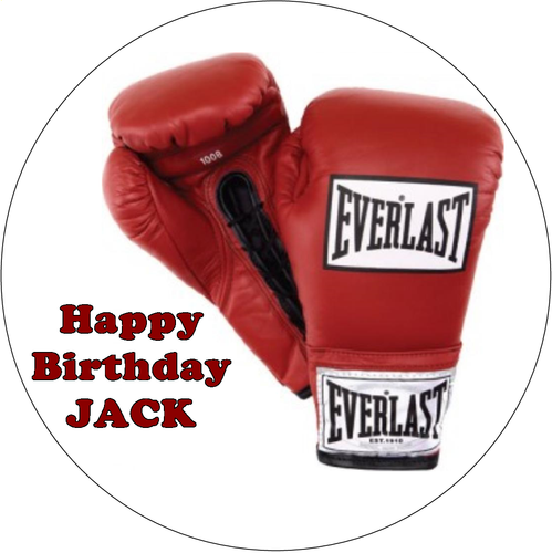 BOXING GLOVES Birthday 7.5 PREMIUM Edible ICING Cake Topper DECORATION ...