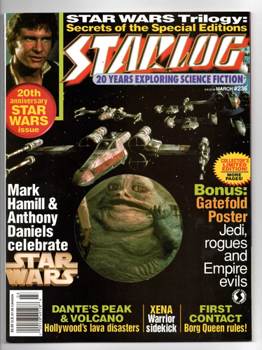 LOT of 6 STAR WARS THEMED SCI-FI MAGAZINES from 1995 - 1998 + BONUS ...