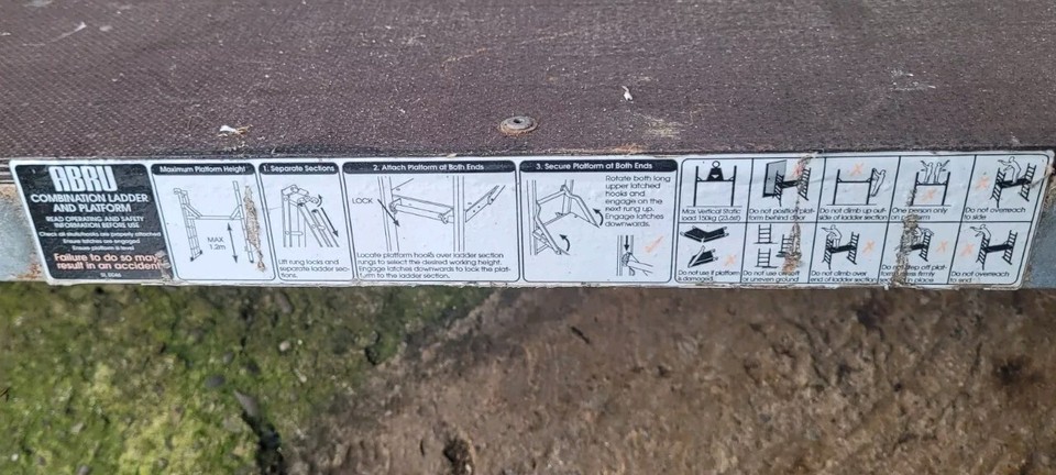Abru 5 way combination ladder scaffold platform, BOARD only | eBay UK