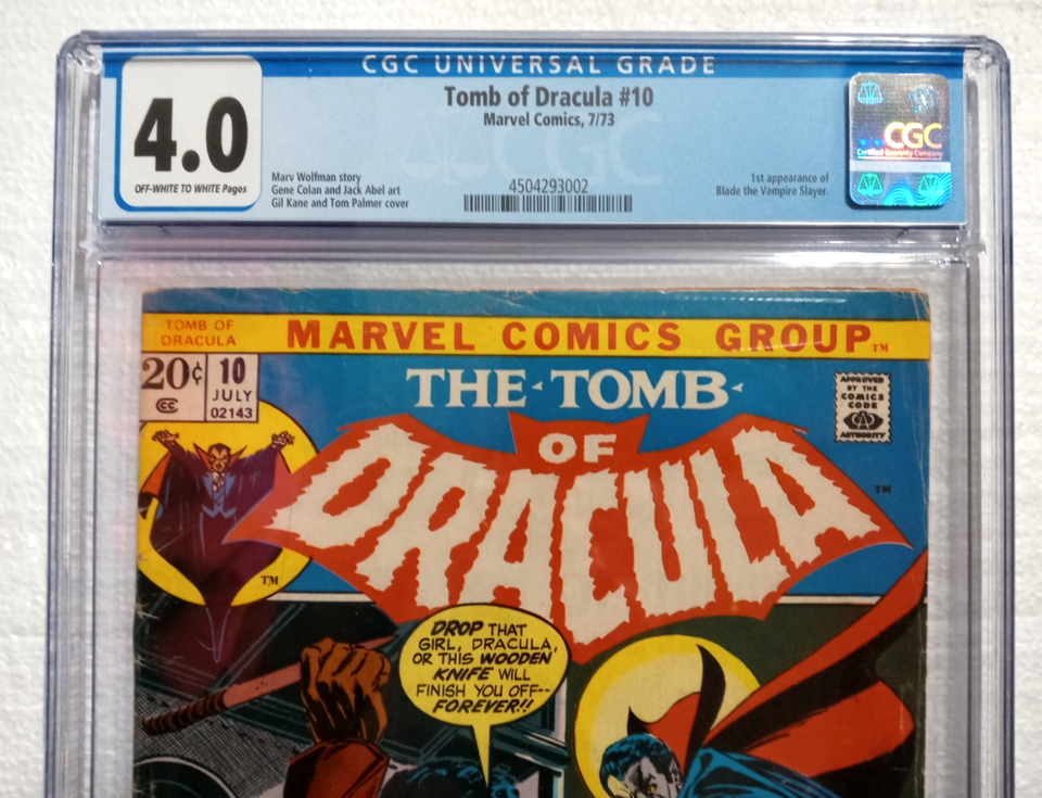 Marvel THE TOMB OF DRACULA No. 10 (1973) 1st Appearance Blade! CGC 4.0 ...