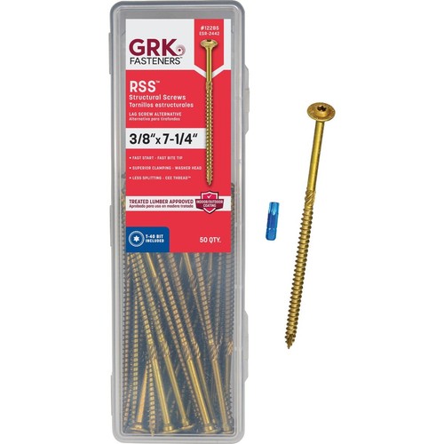 GRK RSS Rugged 3/8 In. x 7-1/4 In. Star Drive Washer-Head Structure ...