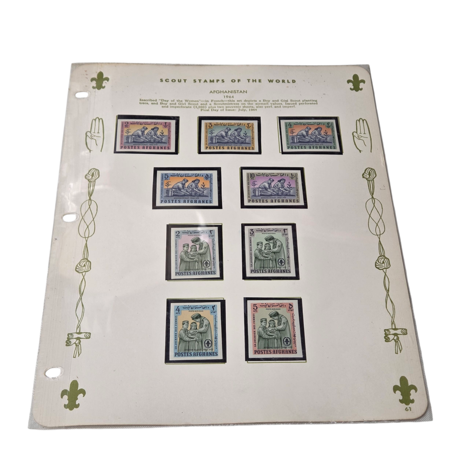Vintage Scouting Stamps Lot, 24 Pages, Global Scout Collection ...