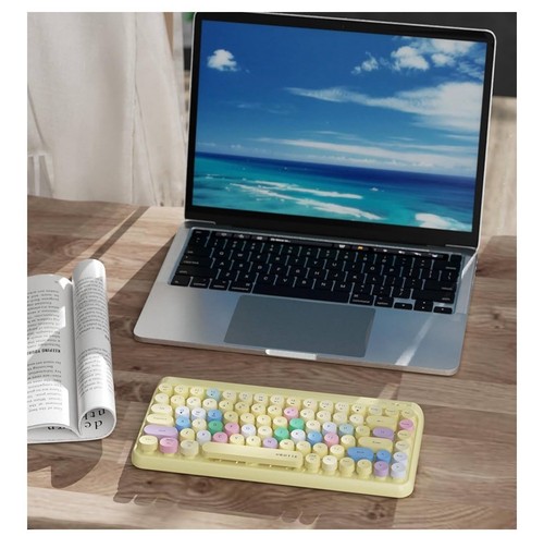 UBOTIE Bluetooth Portable Computer Keyboard Mini Wireless (Colorful ...