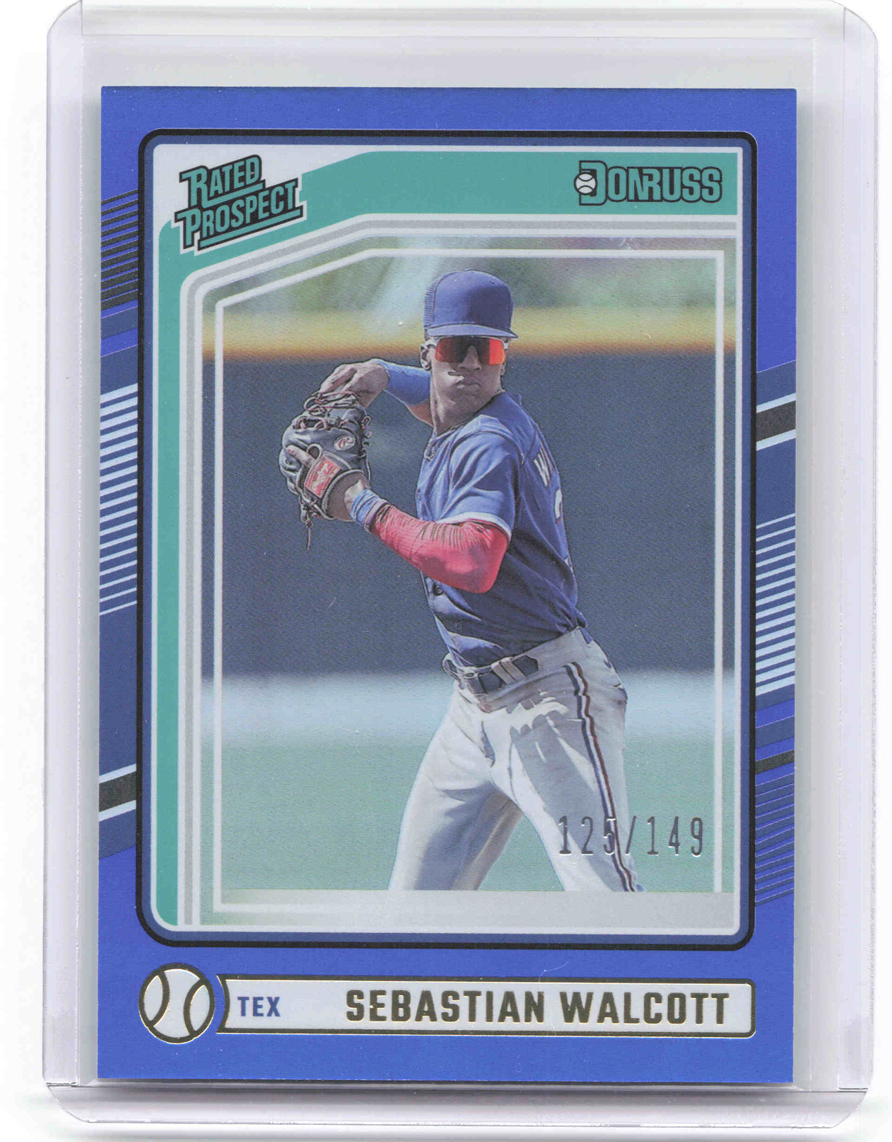 2024 Panini Donruss #160 Sebastian Walcott Rated Prospect Blue Foil ...