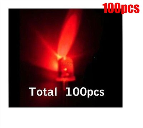 100PCS 5Mm Red Led Light 5000Mcd Super Bright Led Lamp wg | eBay