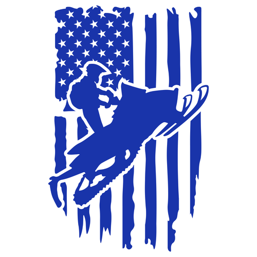 Jumping Snowmobile Flag Decal Stickers Truck Trailer Window Wall | eBay