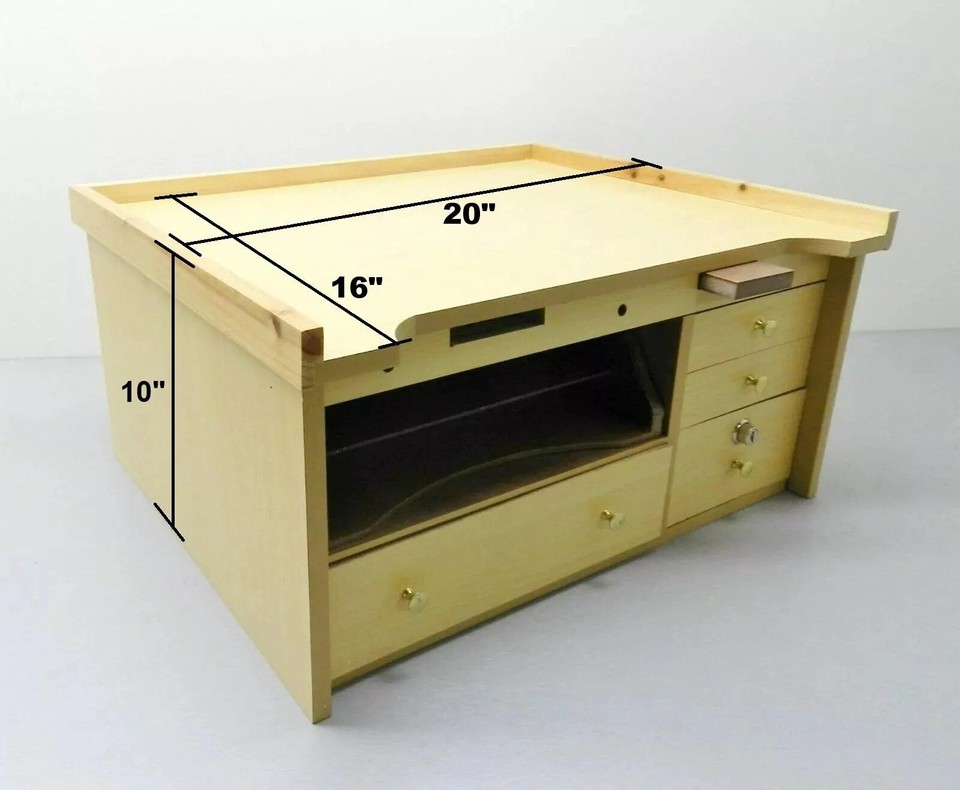 Jewelers Bench Work Table Top Jewelry Repair Watch Hobby & Craft Bead ...