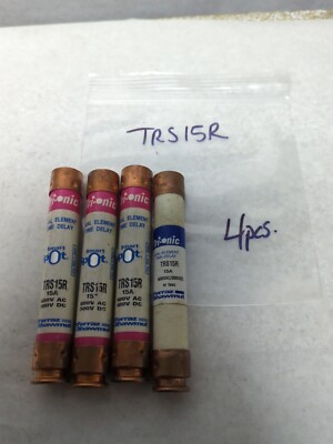 FERRAZ SHAWMUT,TRS15R,TR-ONIC 15 AMP FUSE LOT OF 4 PRE-OWNED | eBay