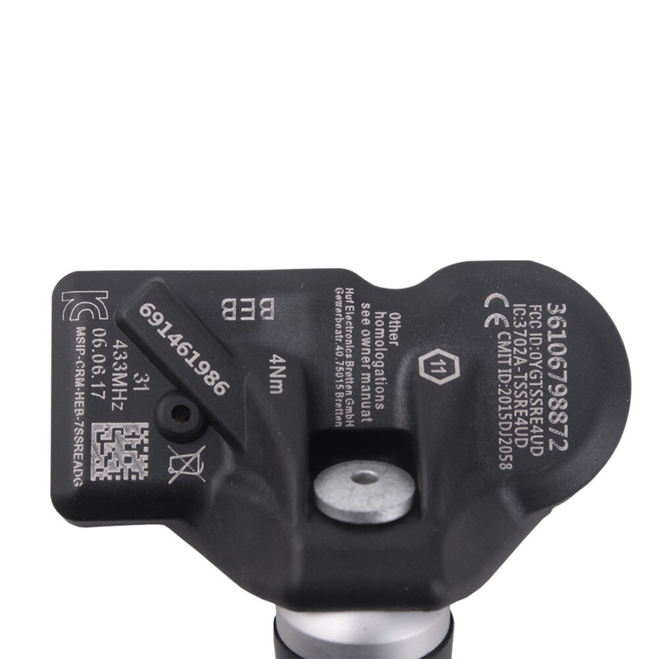 4PCS TPMS 433MHz Tire Pressure Monitoring Sensor For BMW 36106798872 ...