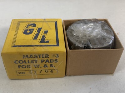 NOS Gilmore W&S WARNER & SWASEY 3 MASTER COLLET PADS 51/64" ROUND | eBay