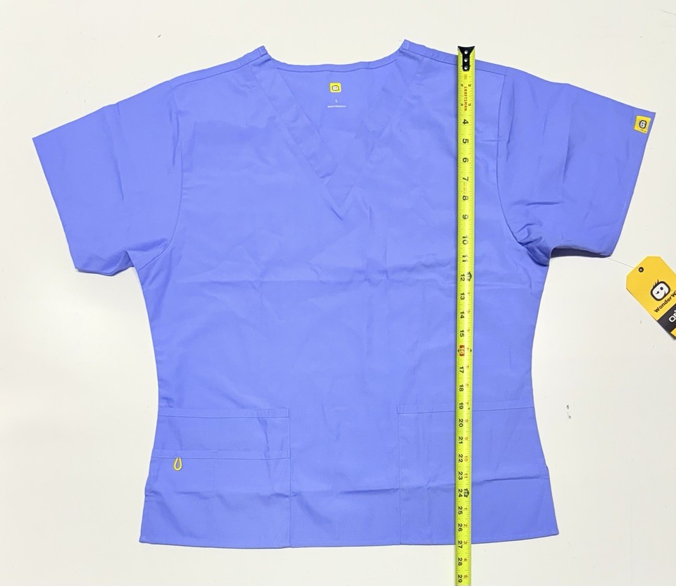 WonderWink Blue Scrub Set Top Bottoms Women’s Large New W Tags | eBay