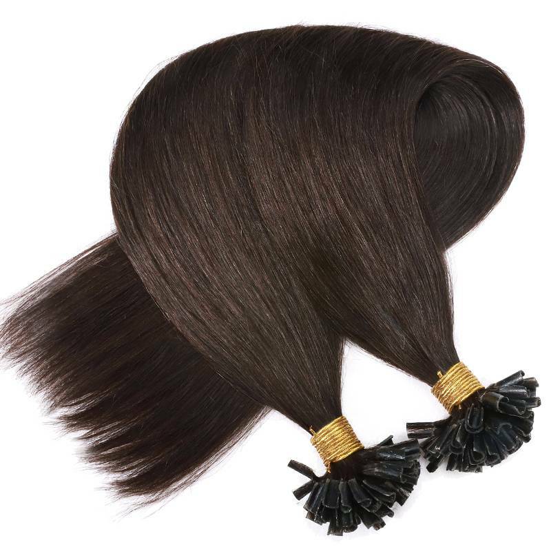 Nail U Tip Human Hair Extensions 100% Remy Ktip Keratin Pre Bonded 50 ...