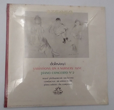 Dohnanyi Variations On a Nursery Tune Piano Concerto No. 2. S 35538 New ...