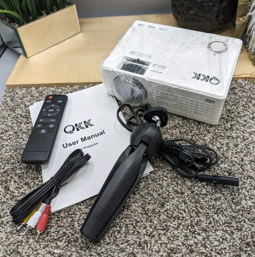 QKK Mini Projector HD 1920 x 1080 QK01 White Projects To 101" | eBay