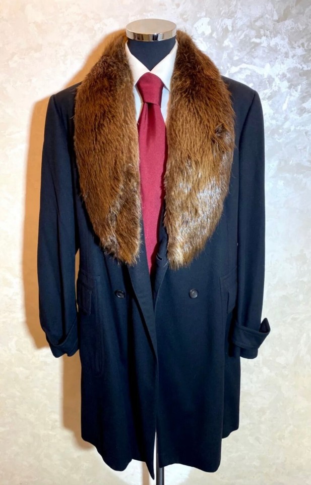 Extremely Expensive Gucci Cashmere, Fur Collar Coat Overcoat Size 54R ...