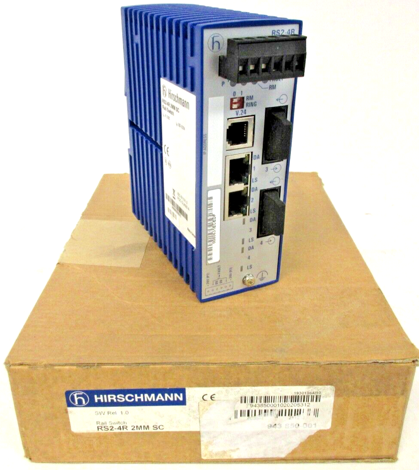 Hirschmann RS2-4R 2MM SC Ethernet Rail Switch New in Box | eBay