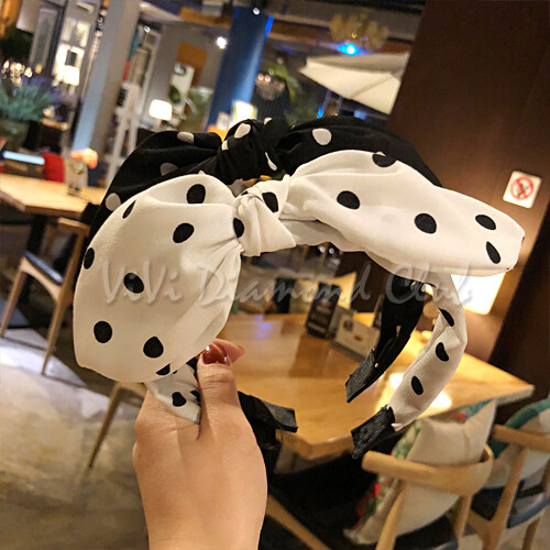 Fashion Korean Style Rabbit Bunny Ears Ribbon Scarf Hair Tie Wrap Bow ...