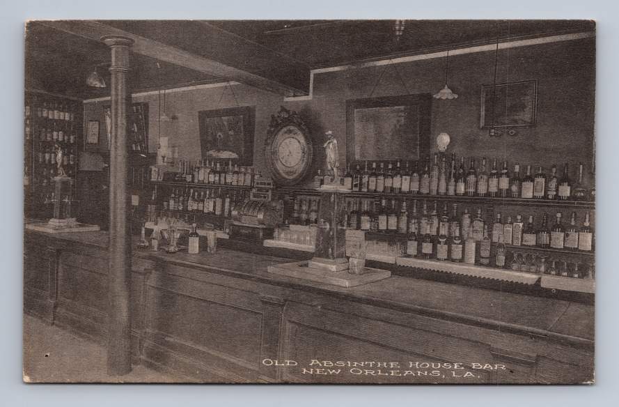 Old Absinthe House Bar Antique New Orleans Louisiana Albertype ...