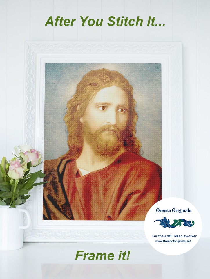 Jesus Christ at 33 Detail by Hofmann Counted Cross Stitch Chart Pattern ...