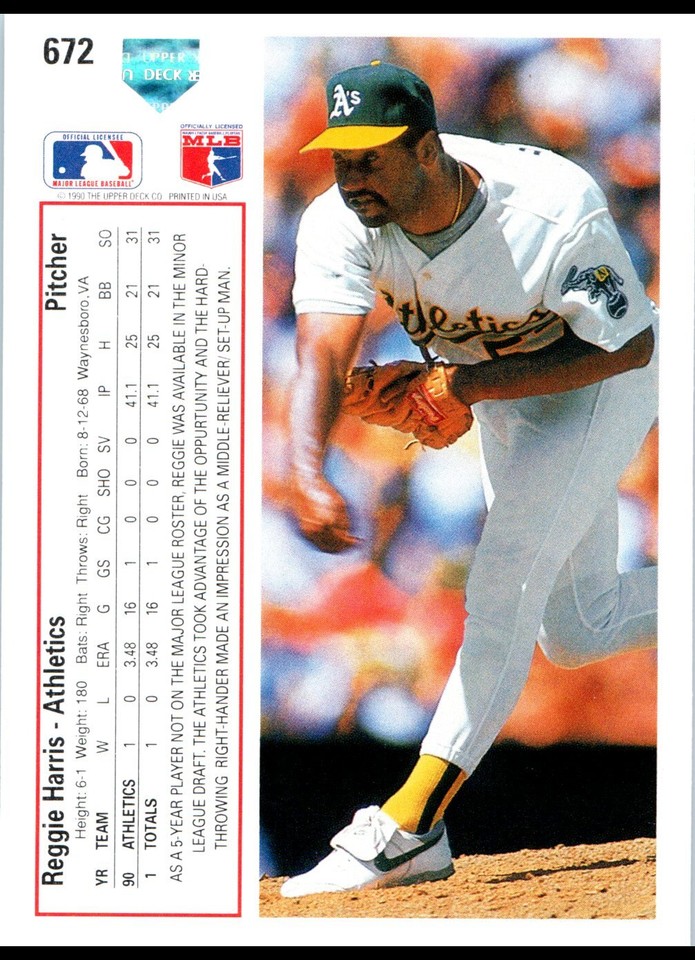 1991 Upper Deck #672 Reggie Harris Near mint or better | eBay