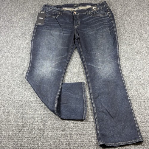 Silver Suki Slim Boot Curvy Fit Mid Rise Indigo Dark Jeans Women’s Size ...