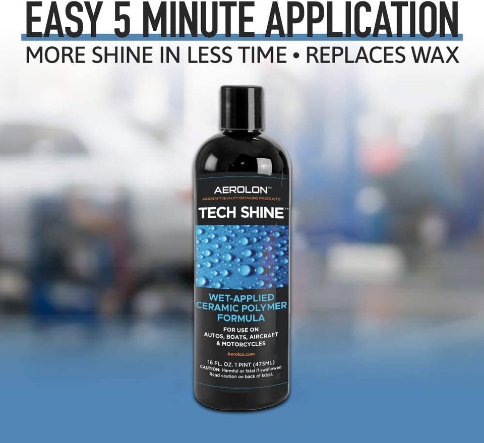 Aerolon 16 Oz Tech Shine Fast Wet-Applied Polymeric Car Wax Coating Kit ...