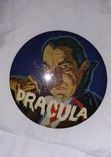1960’s DRACULA ~ UNIVERSAL MONSTER FAMOUS MONSTERS 3.5” ELWAR PIN BACK ...