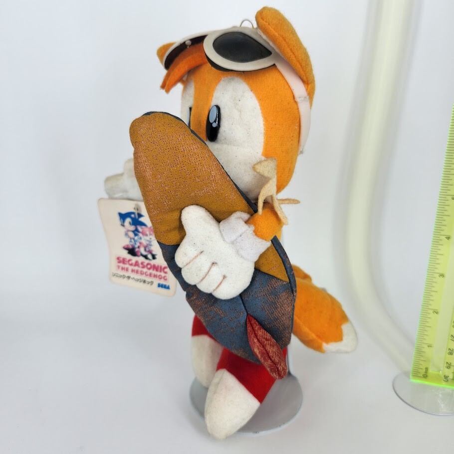 Sonic The Hedgehog Plush 1994 SEGASONIC Tails Surfboard Old Toy Japan ...