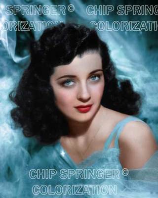GAIL RUSSELL IN A BLUE SHEER WRAP BEAUTIFUL COLOR PHOTO BY CHIP ...