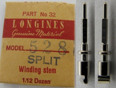 Longines 528 male split winding Stem # 404 Watch Part | eBay