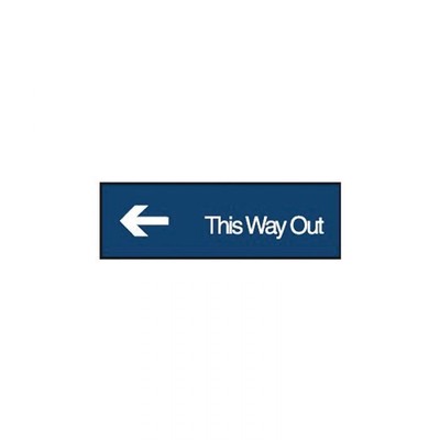Engraved Office Sign - This Way Out Arrow/Left (Gravoply) 300 x 97 ...