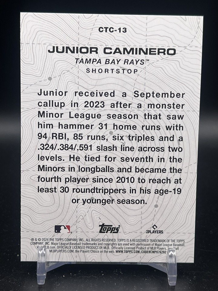 2024 Topps Series 2 Junior Caminero City To City Blue Parallel CTC-13 ...