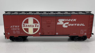 Tyco 40' Box Car Santa Fe ATSF Shock Control Red #12079 HO | eBay