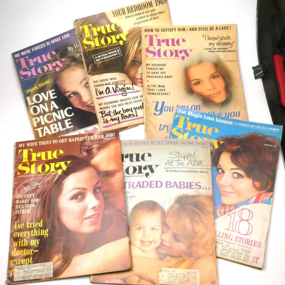 6 issues TRUE STORY 1969 Women's Scandalous Confession Magazines ...