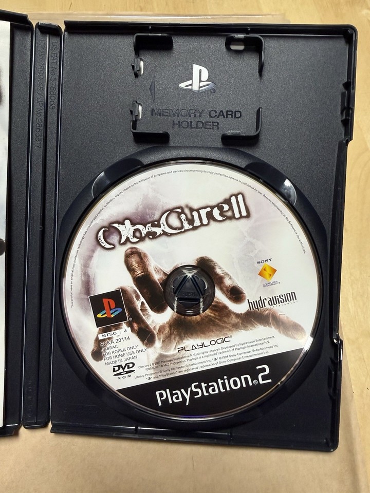 Playlogic Obscure II PlayStation 2 Survival Horror NTSC-J Manual ...