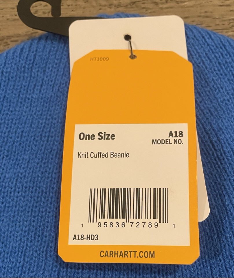 CARHARTT Knit Cuffed Beanie NEW WITH TAGS Unisex A18-HD3 Blue Glow | eBay