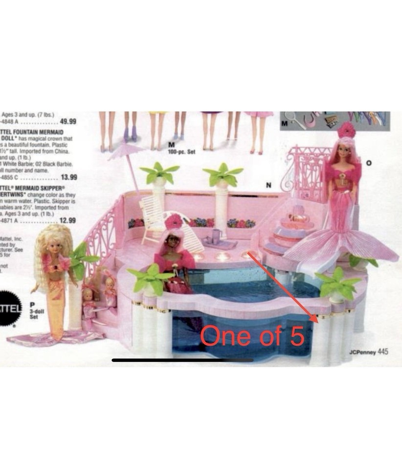 Barbie Fountain Pool 1993 Mattel #0689 ~ Replacement Support Column B ...