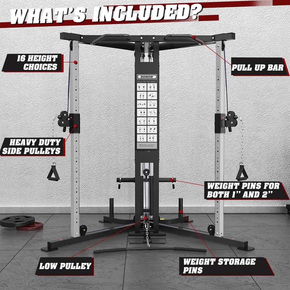 Cable Crossover Machine, Cable Fly Machine Home Gym System Workout ...