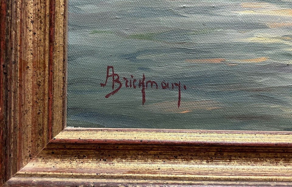 Artist Alex Brickman Framed Original Painting On Canvas. | eBay