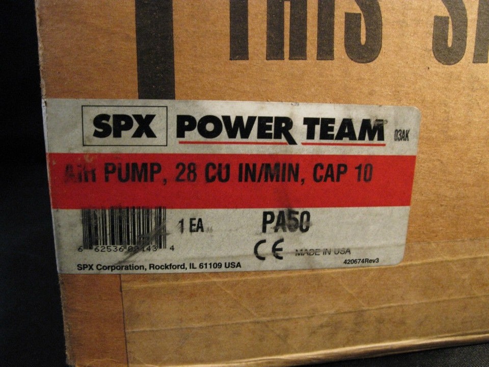 SPX Power Team Air Hydraulic Pump PA50 G new | eBay