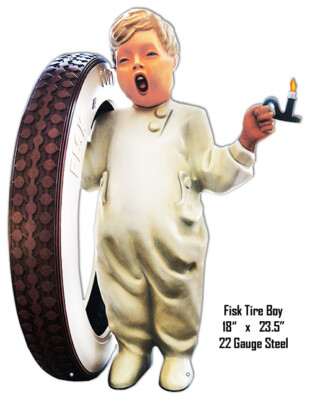 Vintage Style Metal Sign Fisk Tire Boy 18 x23.5 . | eBay