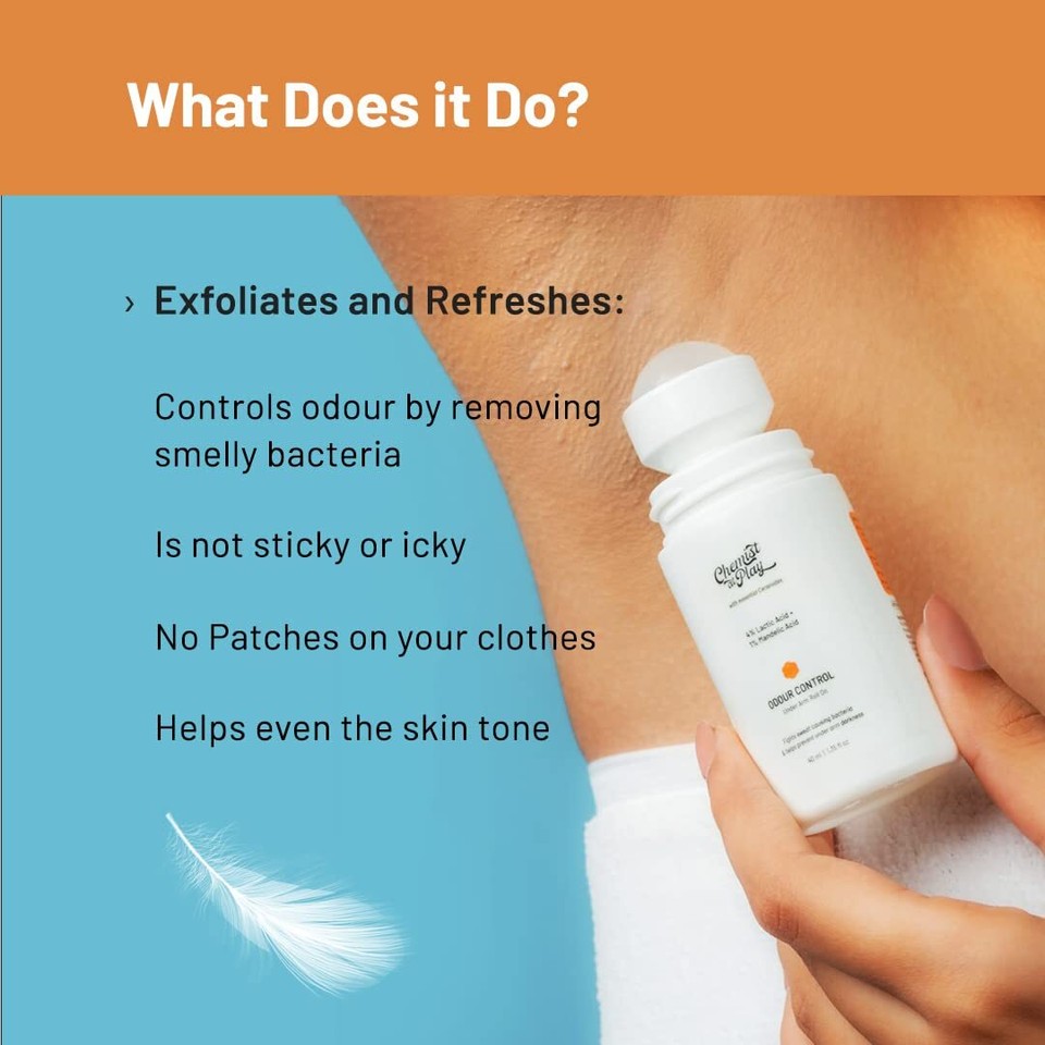 Chemist at Play UnderArm Roll On, Exfoliates Underarm, Helps Reduce ...
