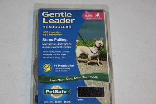 Gentle Leader Headcollar Size Petite, Under 5 lbs. Black, Open package ...