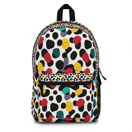 Colorful Polka Dot Backpack, Fun Print Bag, School Travel Essentials | eBay