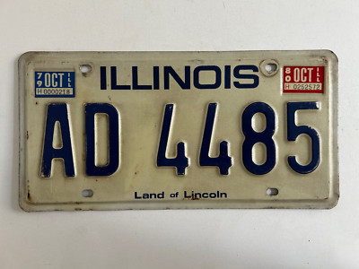 1979 1980 Illinois License Plate All Original, Nice Stickers for Both ...