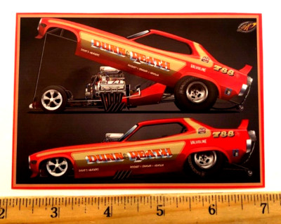 NHRA Drag Racing DUNN & REATH 1975 Satellite Dual Funny Car Sticker ...