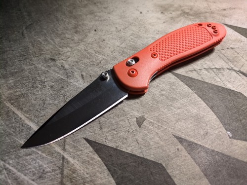 Benchmade Griptilian AXIS Lock Knife Rare Custom Orange Discontinued 3. ...