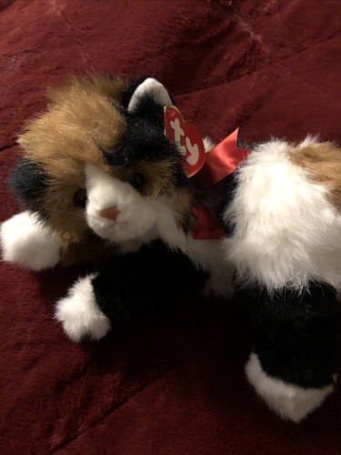 Z2 1995 Ty Maggie Calico Cat 15" Laying Plush Vintage Kitten Vtg ...